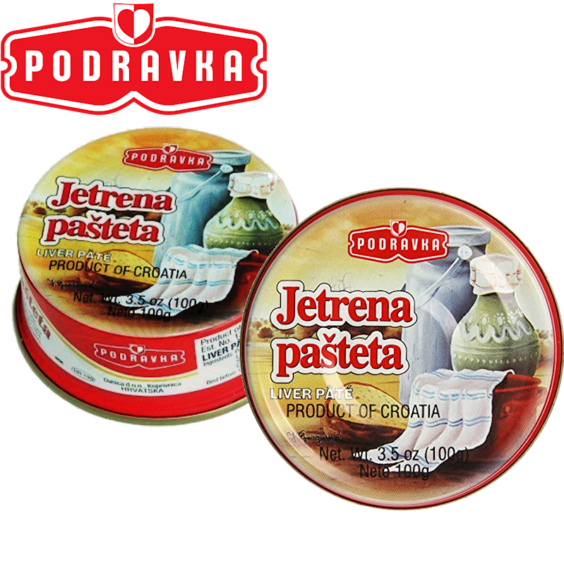 PODRAVKA CANNED PATE LIVER JETRENA (PORK) 95G/ 3.35 oz. | Moldova ...